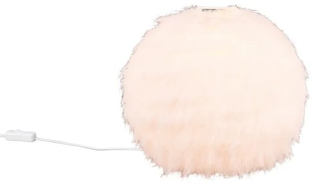 Krémová stolní lampa (výška 24 cm) Furry – Reality
