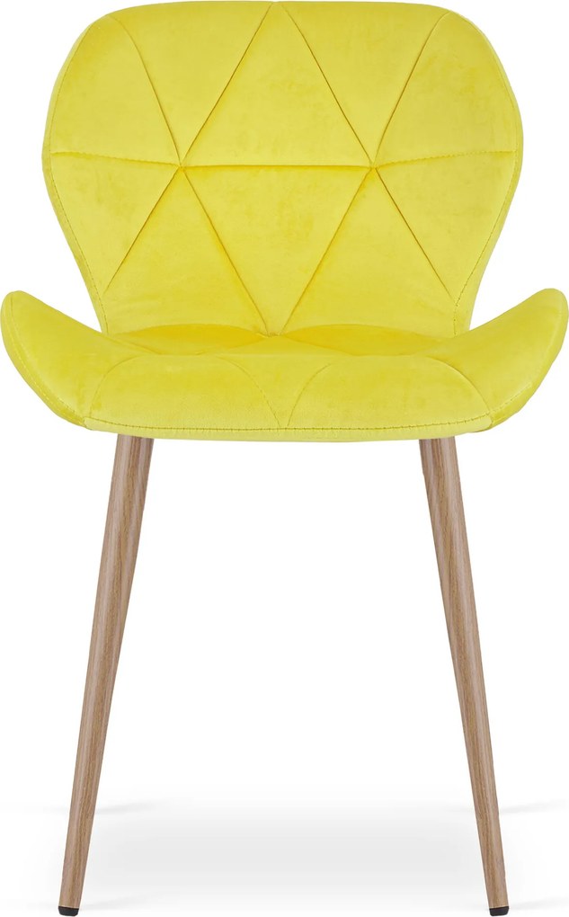 Jídelní židle MANGO VELVET, žlutá