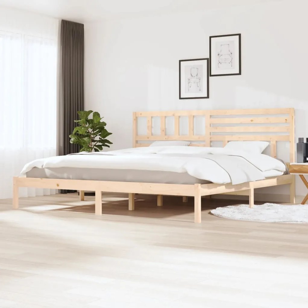 Postel bez matrace bílá 75 x 190 cm masivní borovice