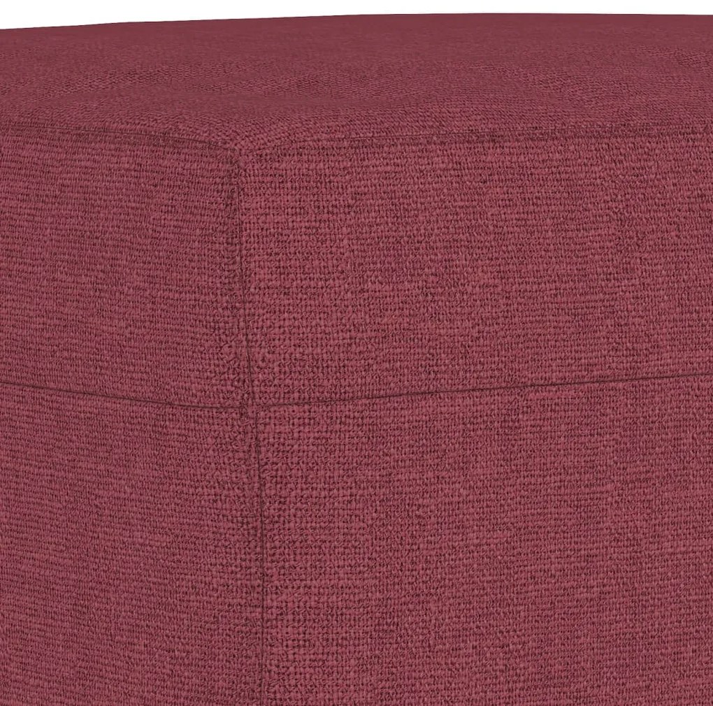 Křeslo s podnožkou vínové 60 cm textil