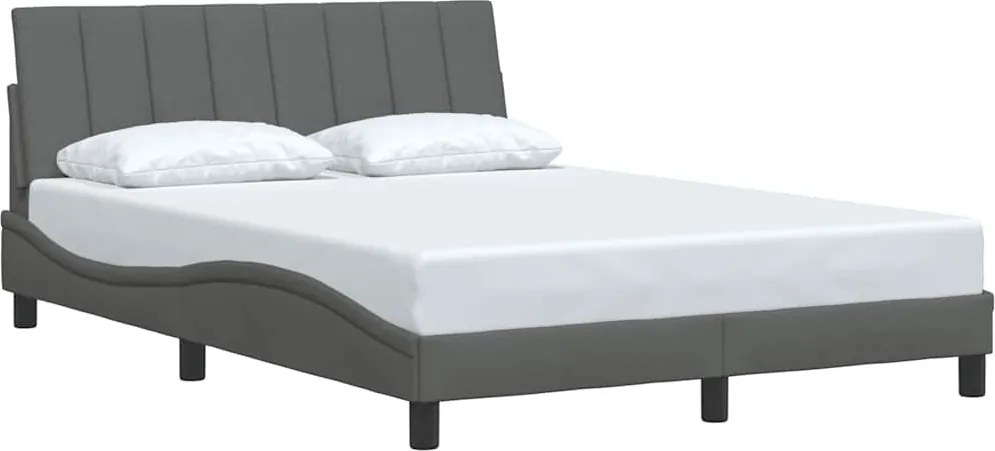 Rám postele bez matrace Hanko tmavě šedá 140 x 200 cm textil 3310392