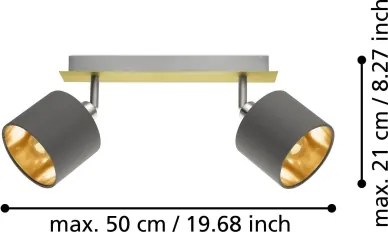 Eglo 97537 - Bodové svítidlo VALBIANO 2xE14/10W/230V