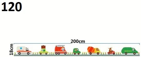 Samolepky na zeď - dopravní prostředky Motiv: 120 - silnice