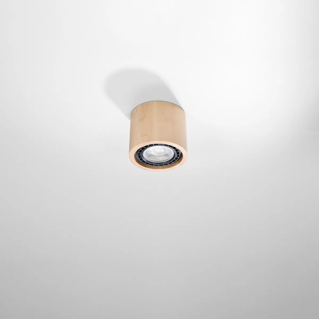 Sollux Lighting Plafond BASIC 1 přírodní dřevo