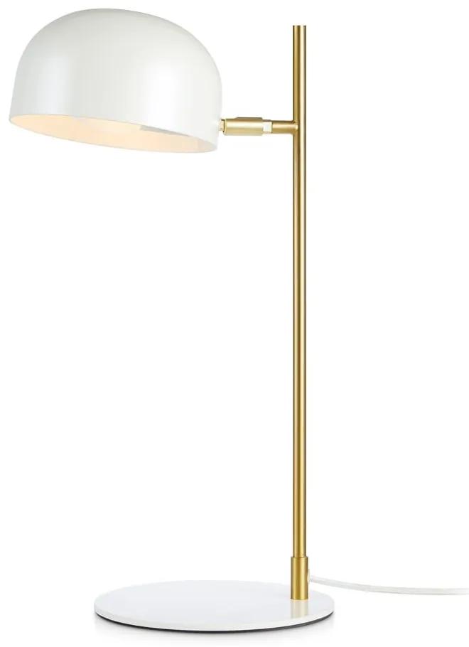 Bílá stolní lampa se stojanem v měděné barvě Markslöjd Pose
