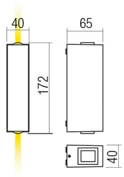 Redo 90419 nástěnné LED svítidlo Ace matně bílé, 5,84W, 3000K, 17cm