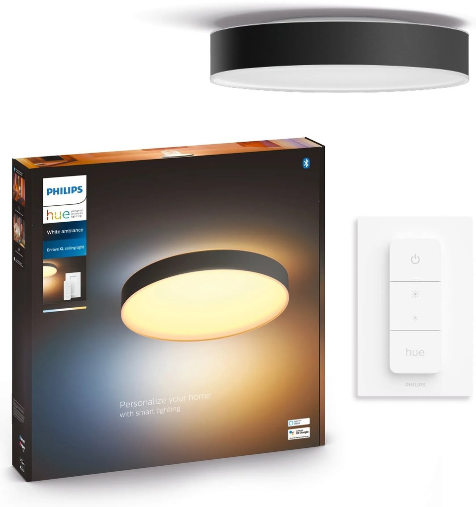 Stropní světlo philips hue enrave xl černá