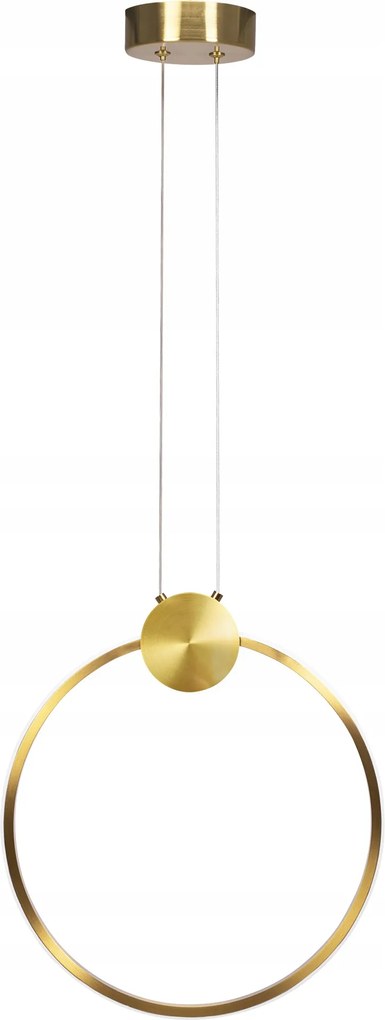 Závěsná Stropní Lampa Old Gold Glamour Led Ring Prsten Moderní Zlatá