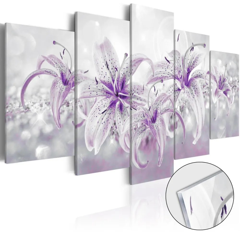 Obraz na skle Bimago - Purple Graces 100x50 cm