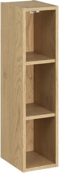 Závěsná vysoká koupelnová skříňka Aster II 160 cm zelená/dub cremona