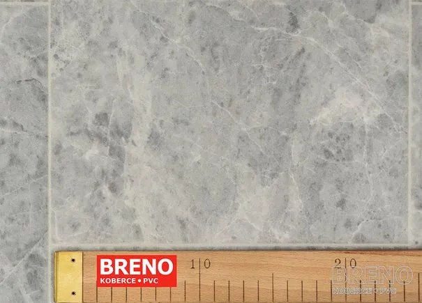 Breno PVC SUPERTEX Balmani 592 – šedá mramorová dlažba, šíře 400 cm