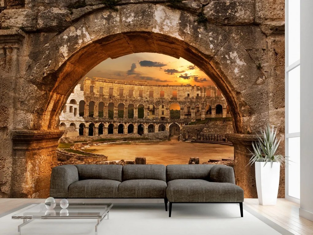 Samolepicí 3D tapeta římský amfiteátr v Pule Velikost (šířka x výška): 441x315 cm