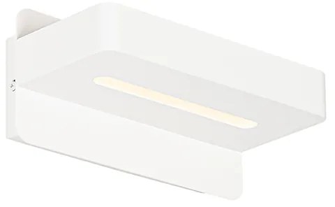 Moderní nástěnná lampa bílá vč. LED s USB a vypínačem - Ted