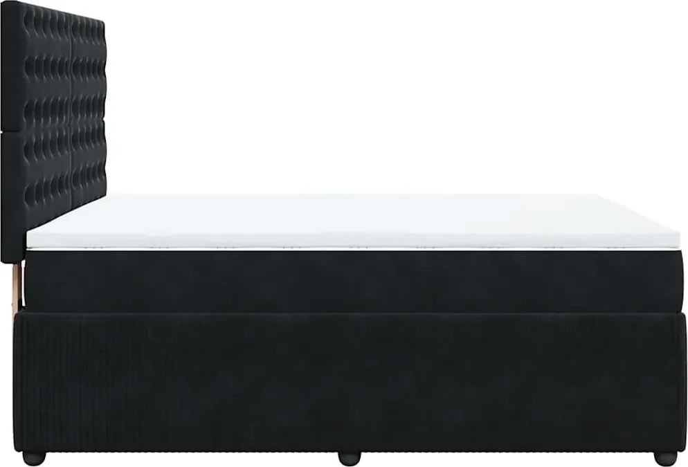 Box spring postel s matrací černá 140 x 190 cm samet 3294648
