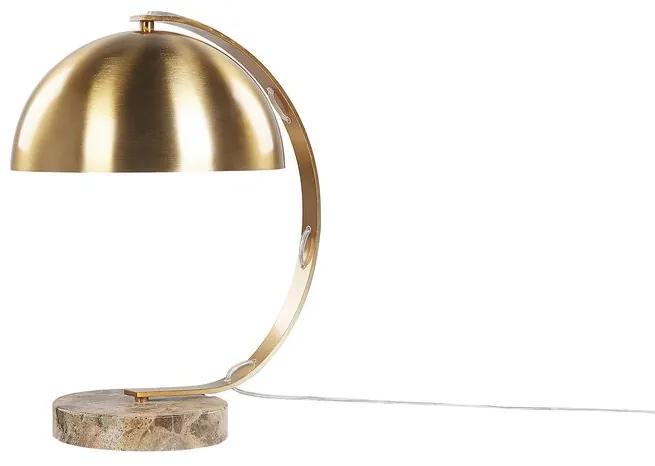 Zlatá kovová stolní lampa KITTAM