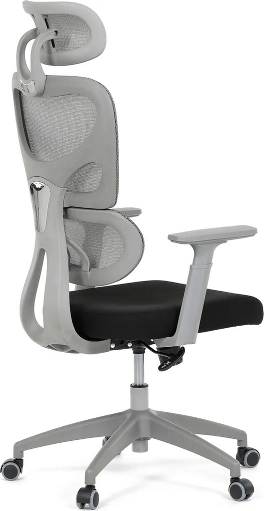 Ergonomická kancelářská židle RENEE - šedá síťovina / černá látka