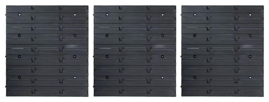 48dílná sada skladovacích zásobníků nástěnné panely modročerná,  150805