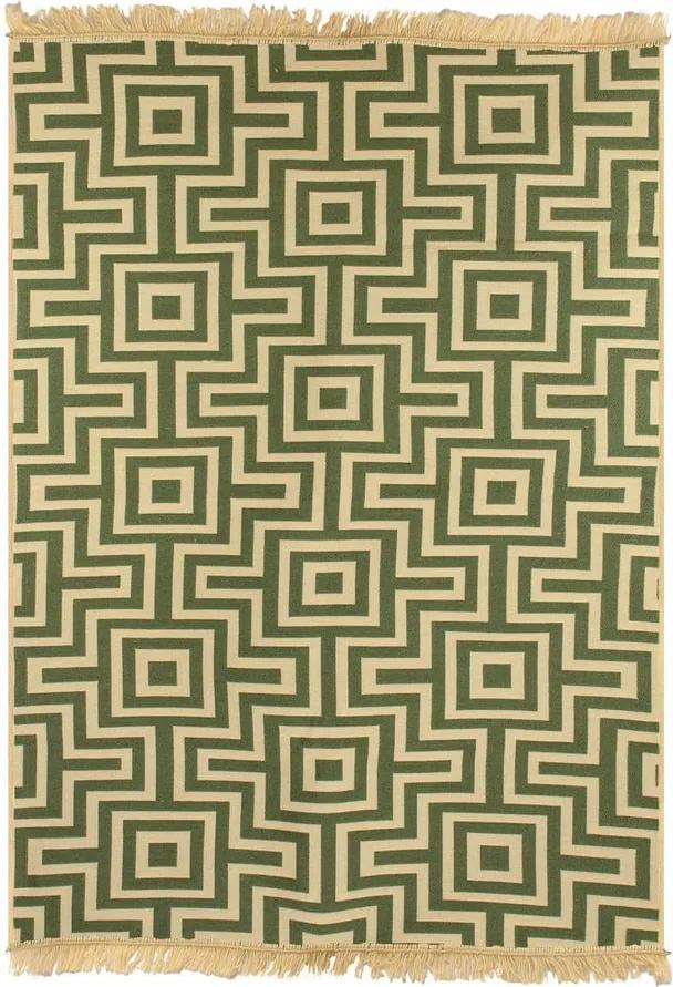 Zelený koberec Ya Rugs Kare, 80 x 150 cm