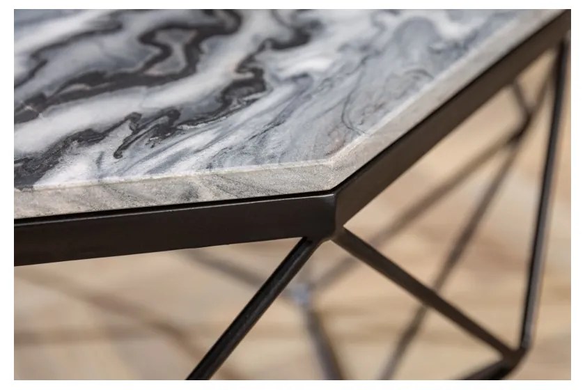Massive home | Konferenční stolek DIAMOND NOBLES 69 CM šedý mramor