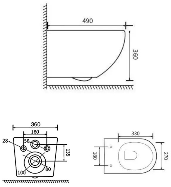 BPS-koupelny Podomítkový modul Geberit DuoFix s WC mísou FW-BL-TR-03 + ovládací tlačítko Delta 50 chrom
