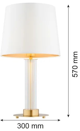 Argon 8540 - Stolní lampa HAMPTON 1xE27/15W/230V bílá