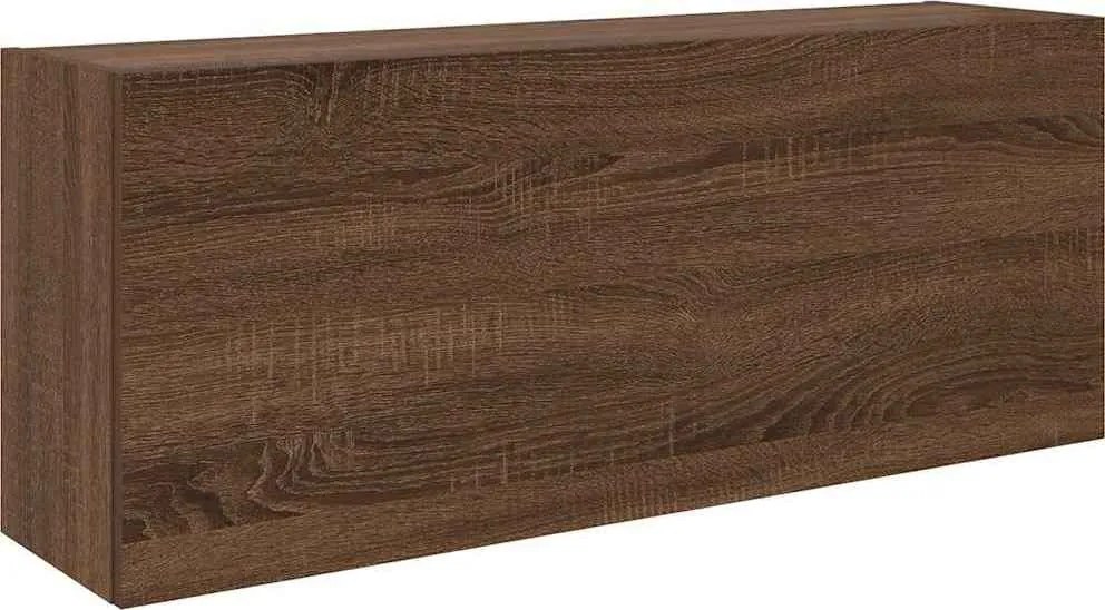 vidaXL Koupelnová nástěnná skříňka 100x25x40 cm kompozitní dřevo [860109] Barva: Černá