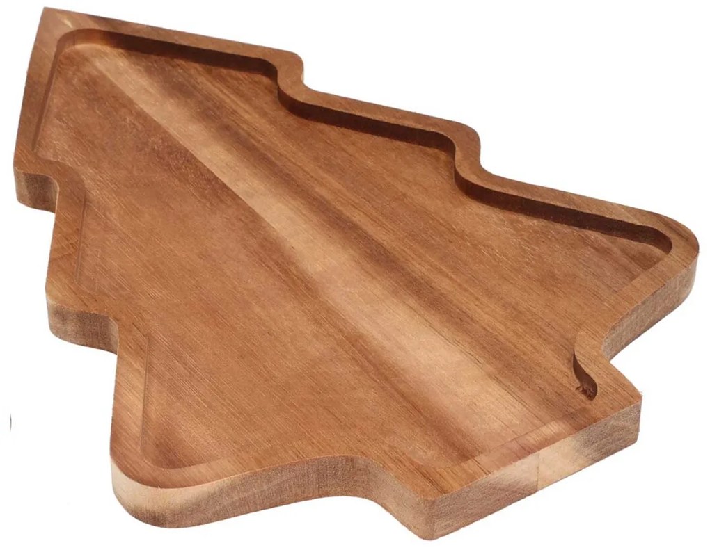 Dřevěný servírovací tác Christmas Tree, 20x28,5 cm