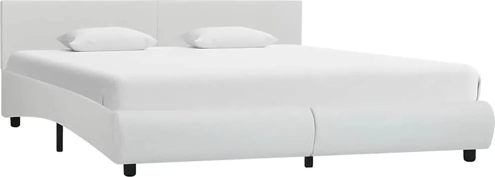 Rám postele s LED světlem bílý umělá kůže 180 x 200 cm 285491