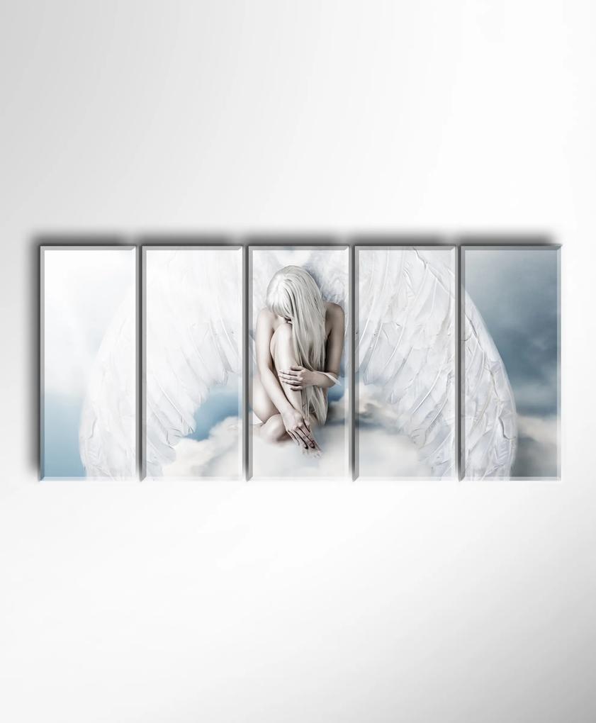 Malvis ® Obraz Anděl v nebi ROZMĚR (šířka x výška): pětidílné schody obdélník 200x100 cm