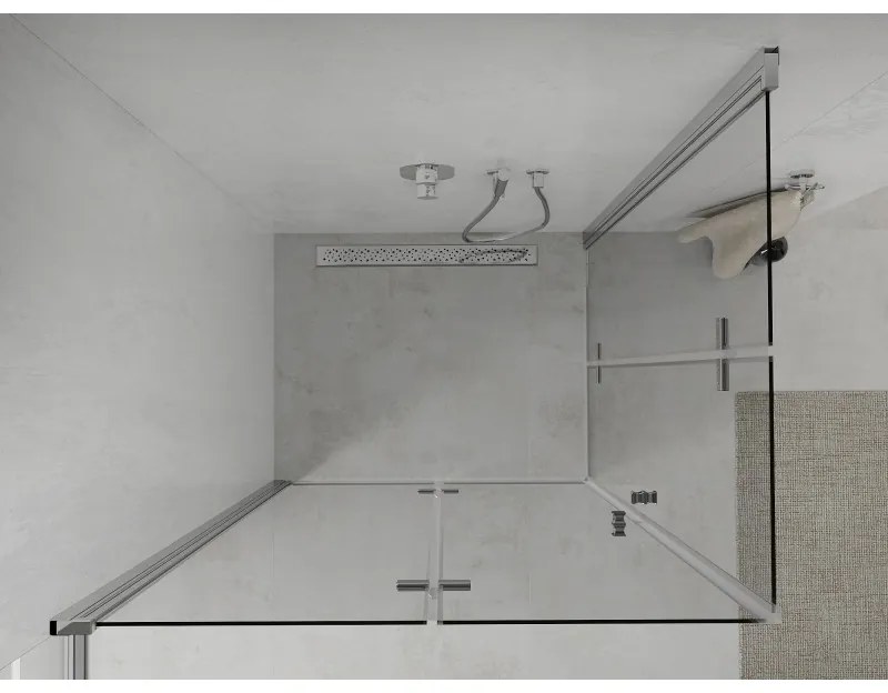 Mexen Lima Duo skládací sprchový kout 100 x 70 cm, Průhledné, Chromovaná - 856-100-070-02-00