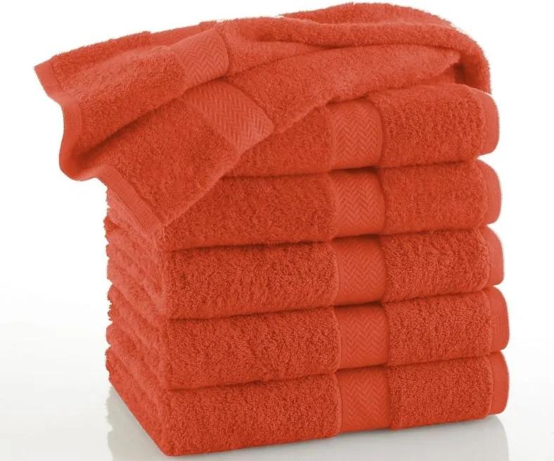Scandi Froté ručník 50x100 cm - korálový