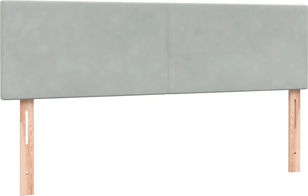 Box spring postel s matrací světle šedá 160x210 cm samet 3316023