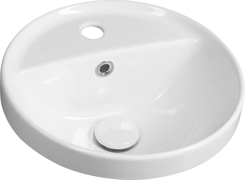 Sapho Sapho, YUVA keramické umyvadlo zápustné, Ø 38cm, bílá, TU0652