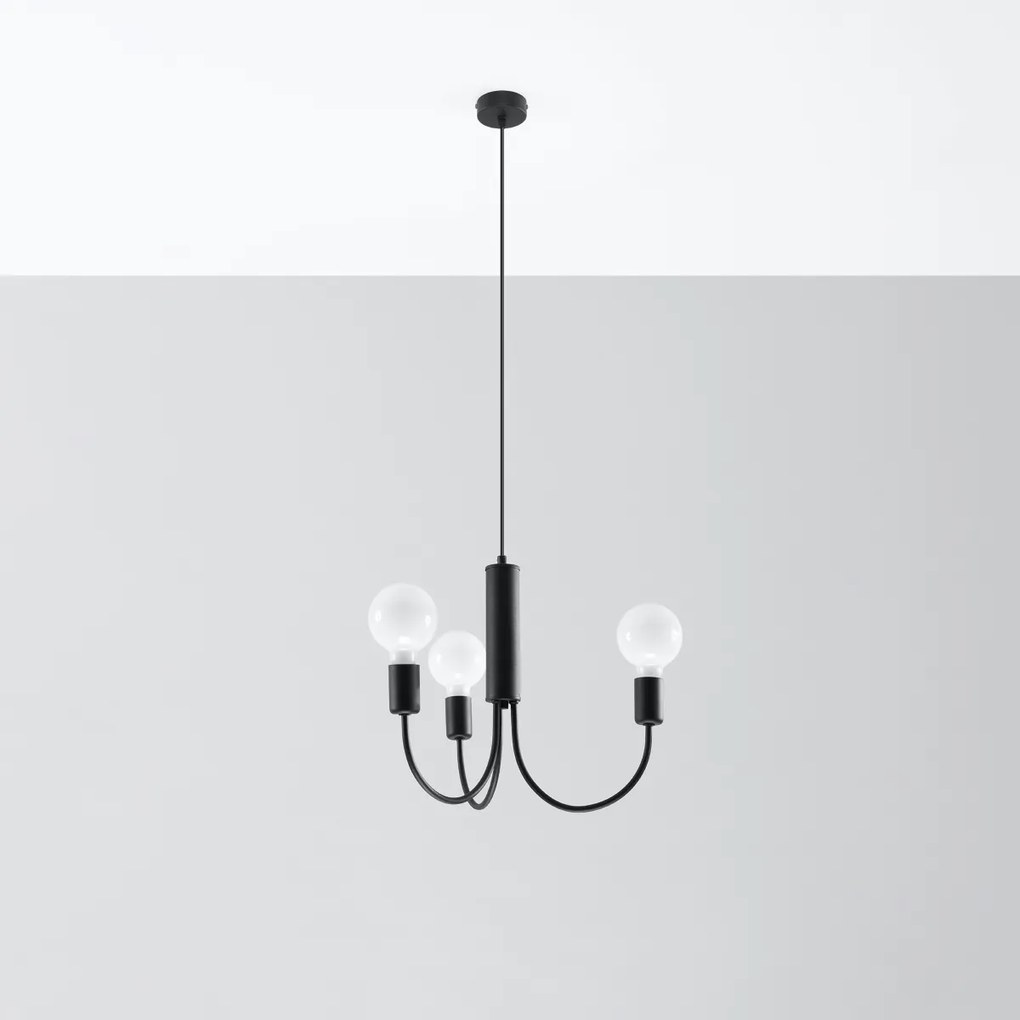 Sollux Lighting Lustr PICCOLO 3 černý