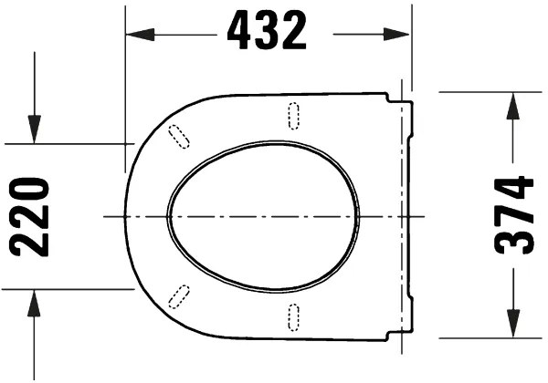 Duravit 28210000 - Záchodové prkénko D-CODE 37,4x43,3 cm bílá