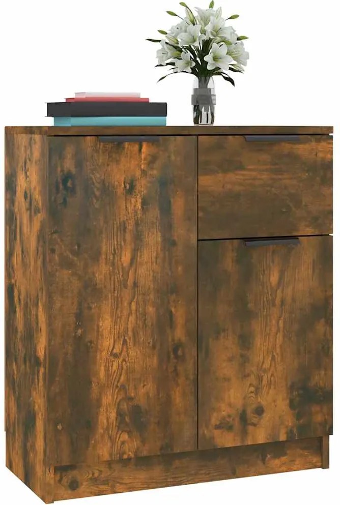 Příborníky 2 ks kouřový dub 60 x 30 x 70 cm kompozitní dřevo 3115817