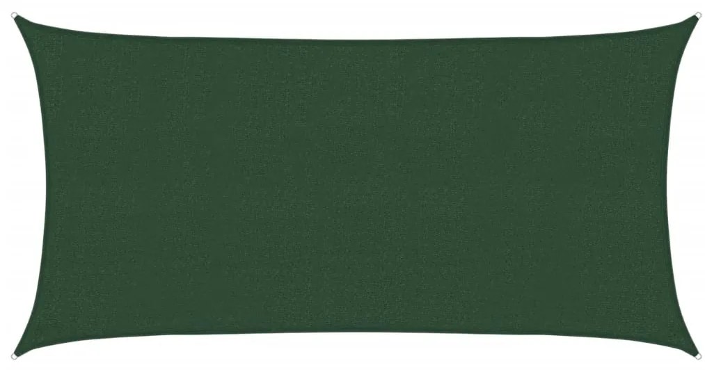 Stínicí plachta 160 g/m² tmavě zelená 2,5 x 5 m HDPE 311456