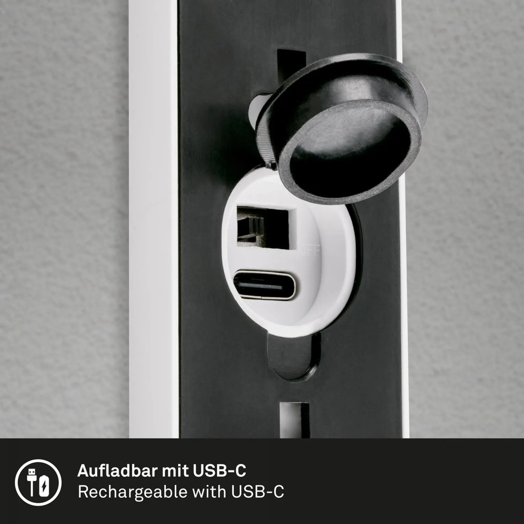 BRI 3788016 Kuni LED venkovní nástěnné svítidlo, pohybové čidlo, soumrakový senzor, nabíjecí - BRILONER