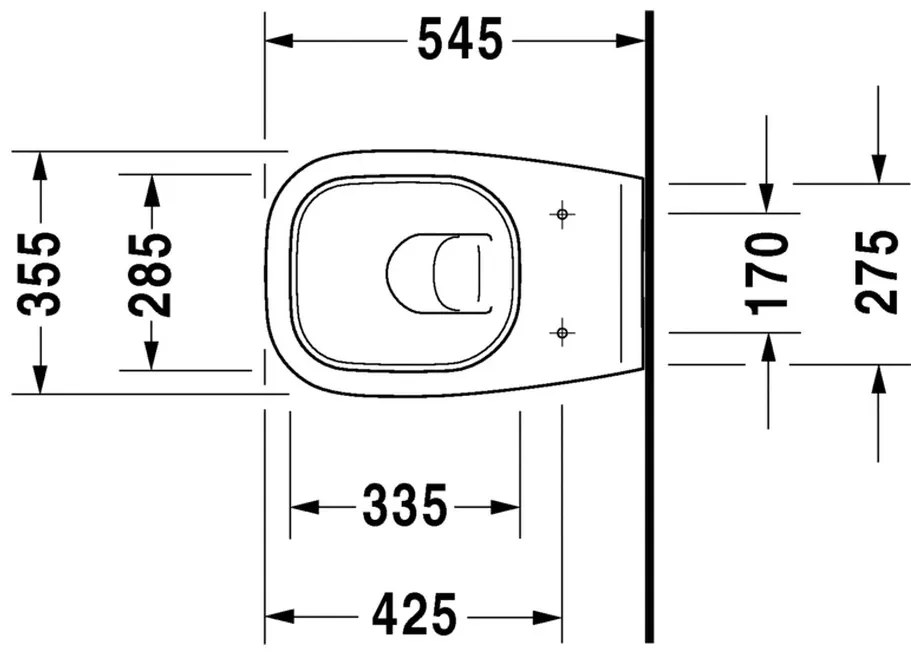 Duravit D-Code - závěsné WC 35,5x54 cm 25350900002