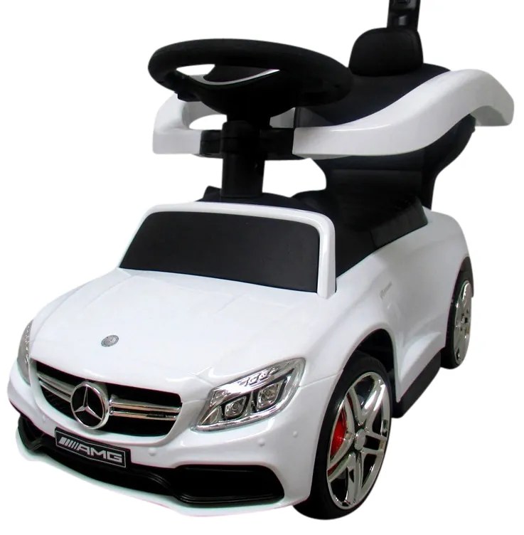 HračkyZaDobréKačky Odrážedlo Mercedes-Benz s vodící tyčí bílé