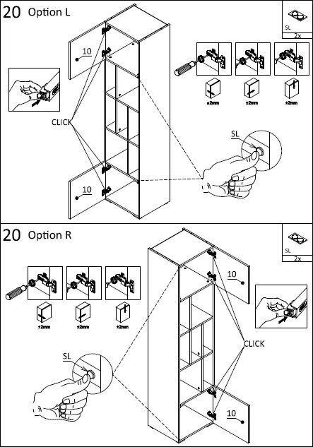 Jurek Regál/knihovna LORIN R4 Kombinace barev: KAŠMÍR + MOŘSKÁ MODRÁ