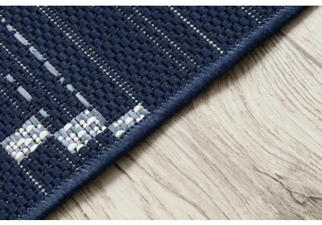 Koberec COLOR 47268/309 SISAL Diamant Čtverce modrý