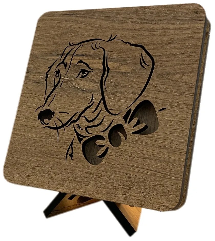 Li-Go "Jezevčík" lampa 19x19cm provedení povrchu: dub světlý