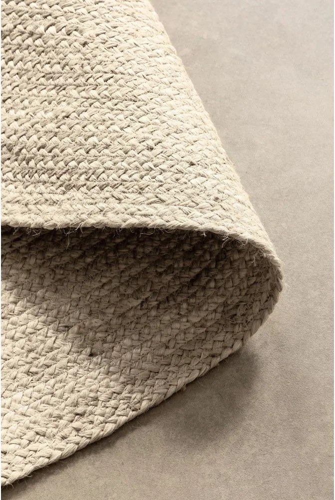 Krémový oboustranný/ručně tkaný jutový kulatý koberec ø 200 cm Braided – Hanse Home