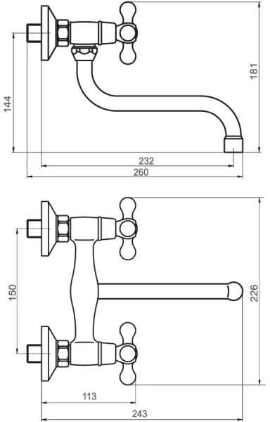 FERRO - Dřezová/umyvadlová baterie ANTICA bronz