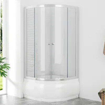 POINT 80x80/170 Clear Čtvrtkruhová sprchová zástěna snížená
