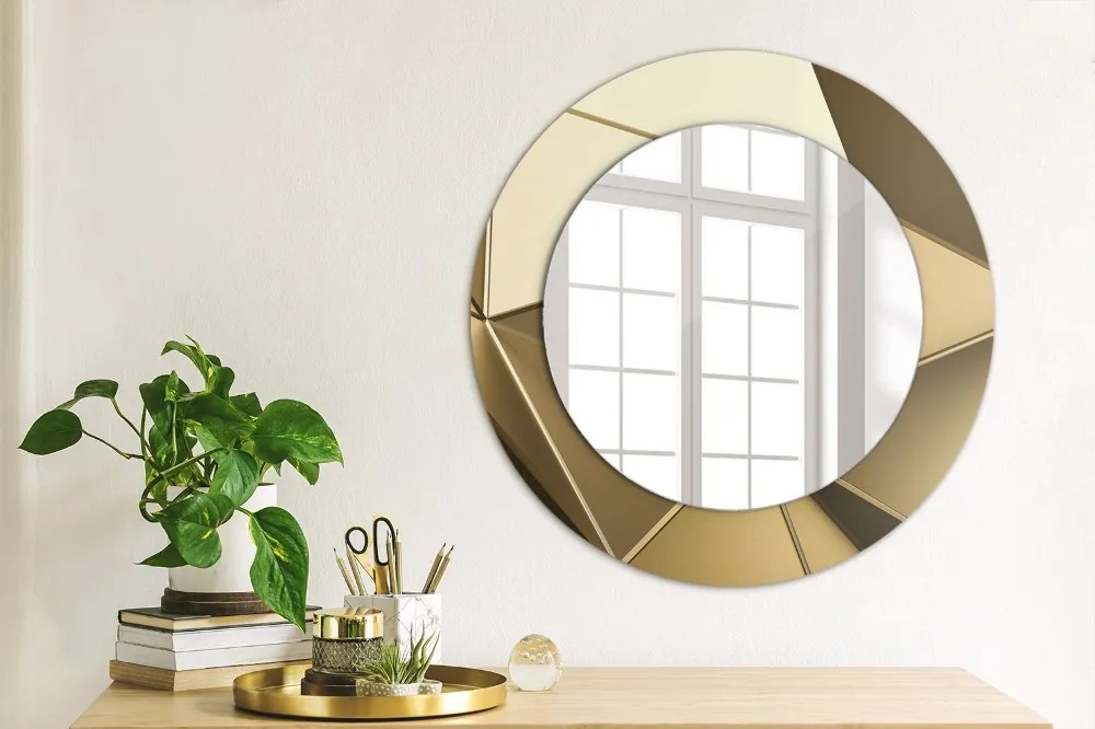 Kulaté dekorativní zrcadlo Moderní abstrakce fi 50 cm