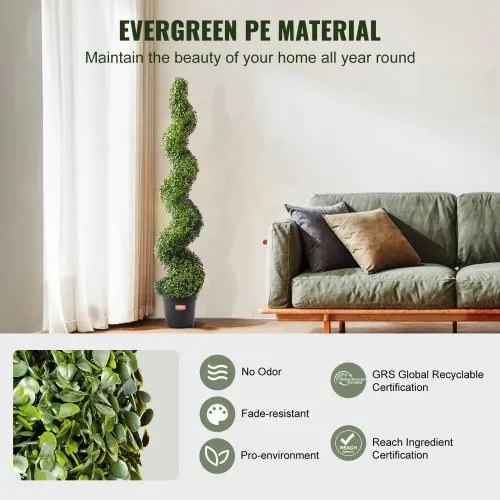 2 Kusů 1,5 m Umělý buxus Topiary Strom Umělá rostlina UV Dekor vnitřní/venkovní