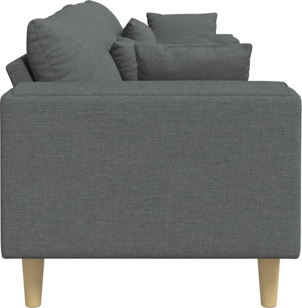 Pohovka Tmavě šedá 250 x 77 x 76 cm textil 3335144