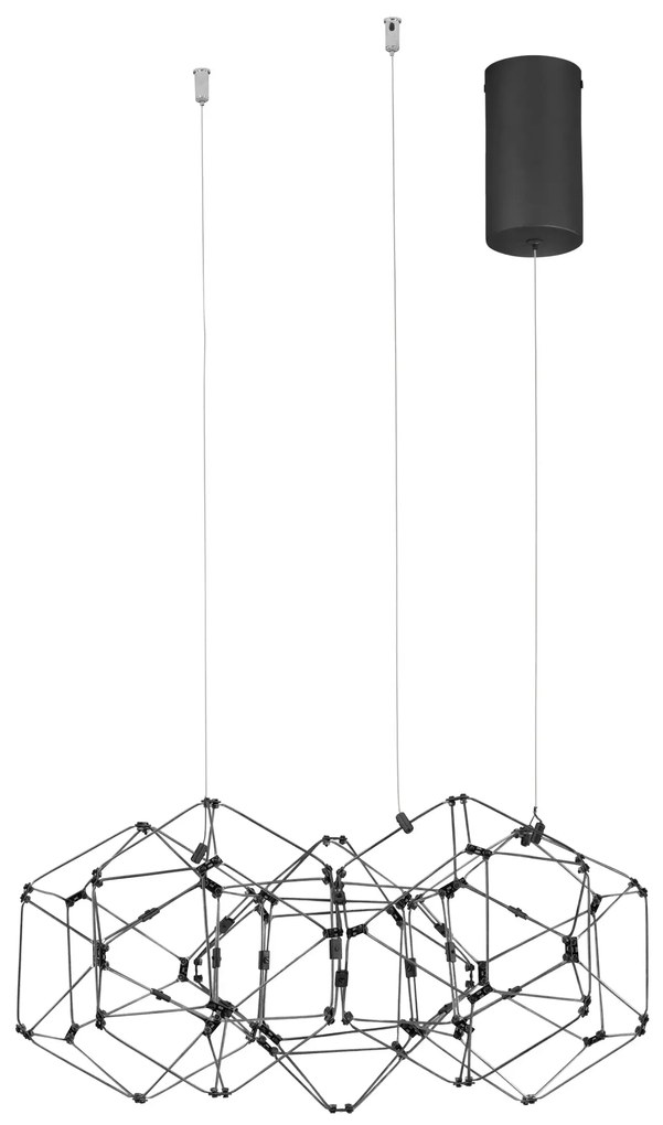 LED lustr Nebula 49 černé